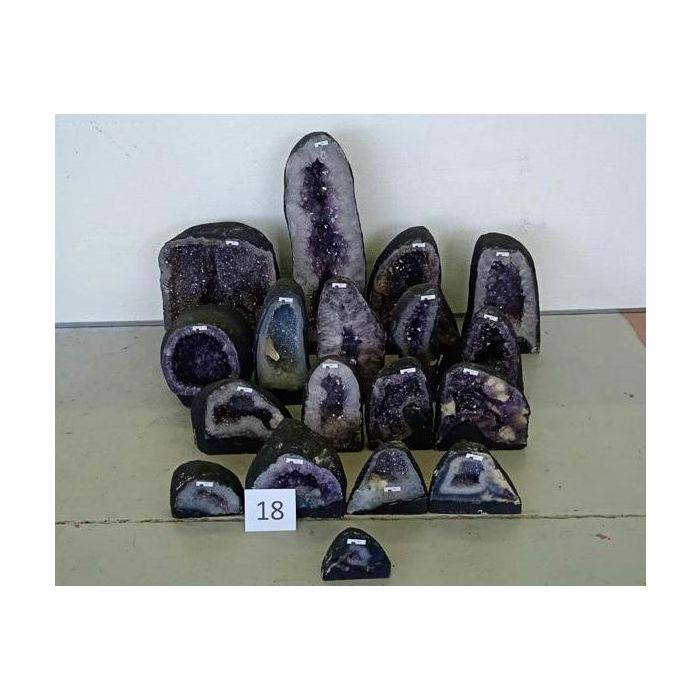 Polished Amethyst Geodes 4th Grade (N.W. 321.38kg, 18pcs) Crate 18 NETT