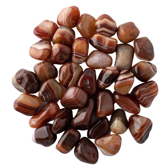 Banded Agate Red Extra Large Tumblestone 40-50mm, Brazil (1kg)