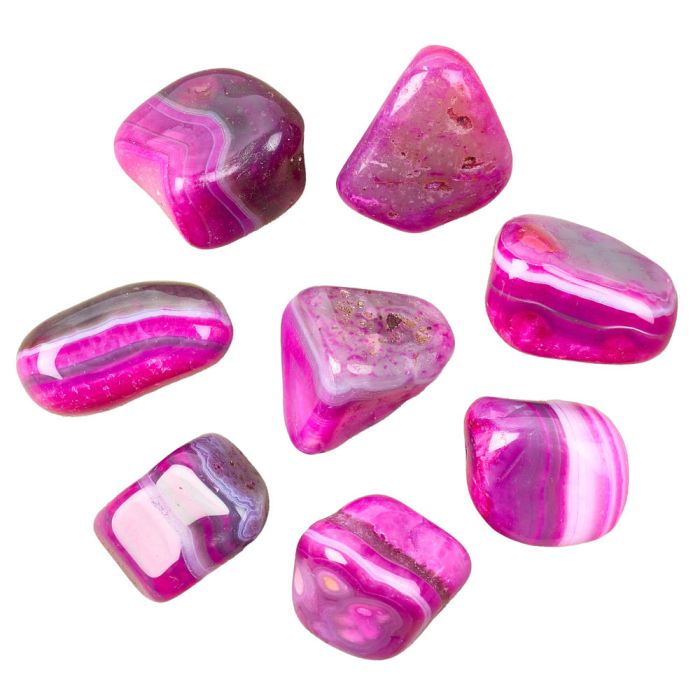 Pink Banded Agate Large Tumblestone 30-40mm (250g) NETT