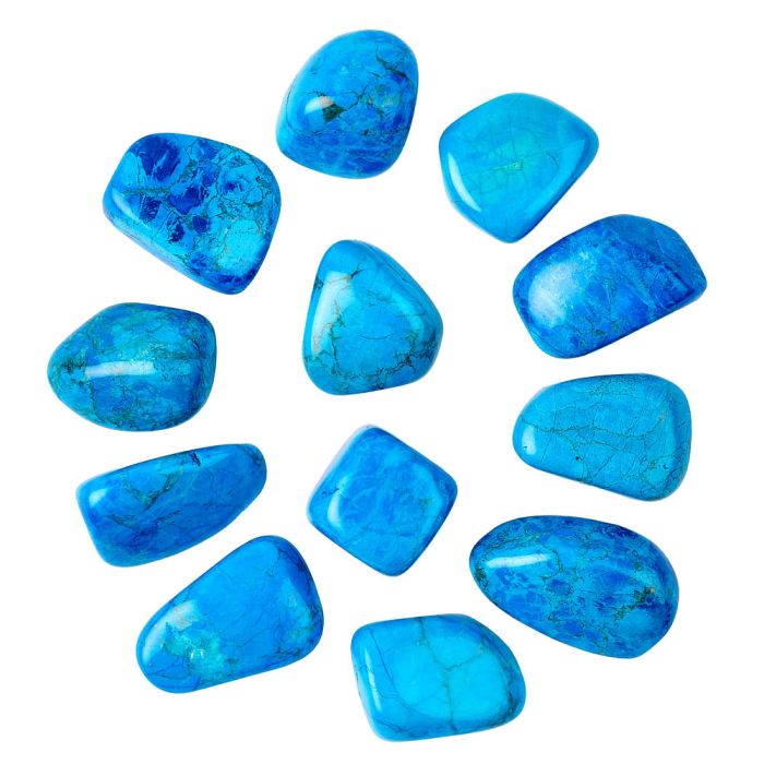 Blue Howlite Large Tumblestone 30-40mm, China (250g)