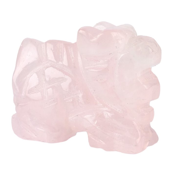 Rose Quartz Dragon Carving (1pc)